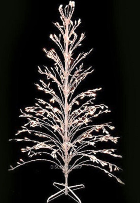 6' Lighted Cascade Twig Tree Clear Lights Outdoor Christmas Decoration ...