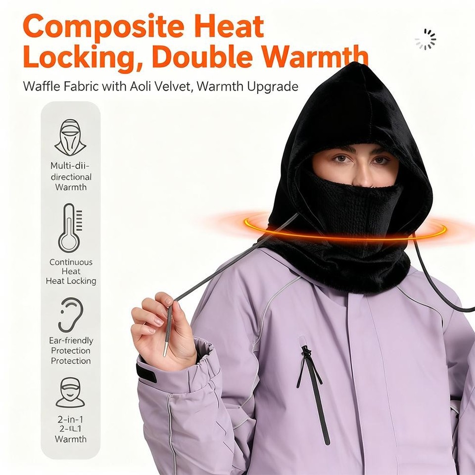 Waffle Head Hat Winter Ski Mask Warm Face Head Cover Helmet Hood, | eBay UK