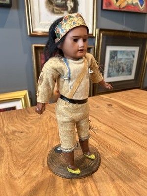 Antique German Bisque Head Doll “Germany” Mark 6/0 Ethnic Costume c ...
