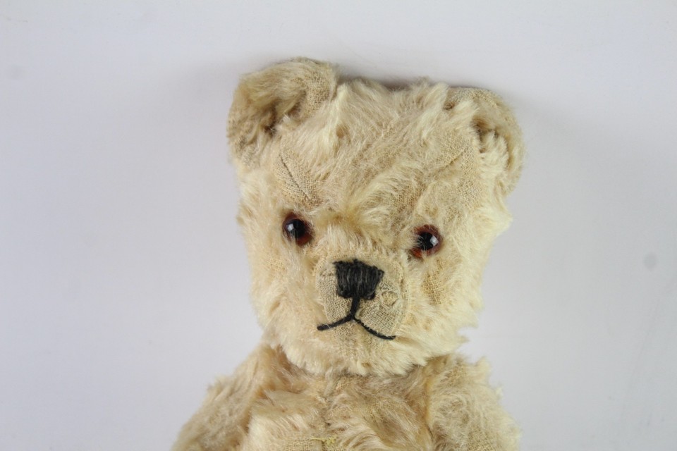 Chiltern Teddy Bear Mohair Jointed Antique Vintage Hug Me Flat Face ...