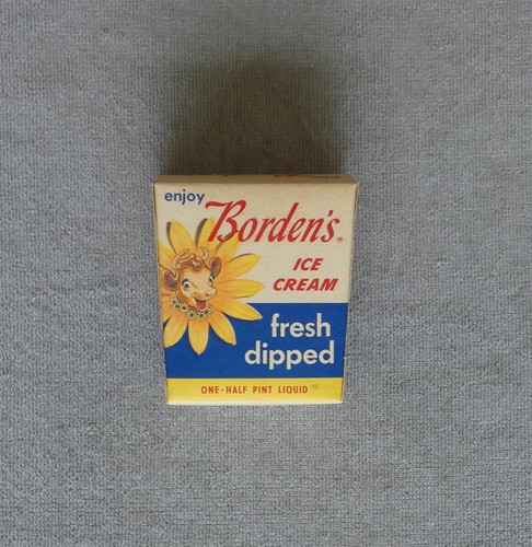 Borden's vintage Elsie Daisy one half pint ice cream pail cardboard ...