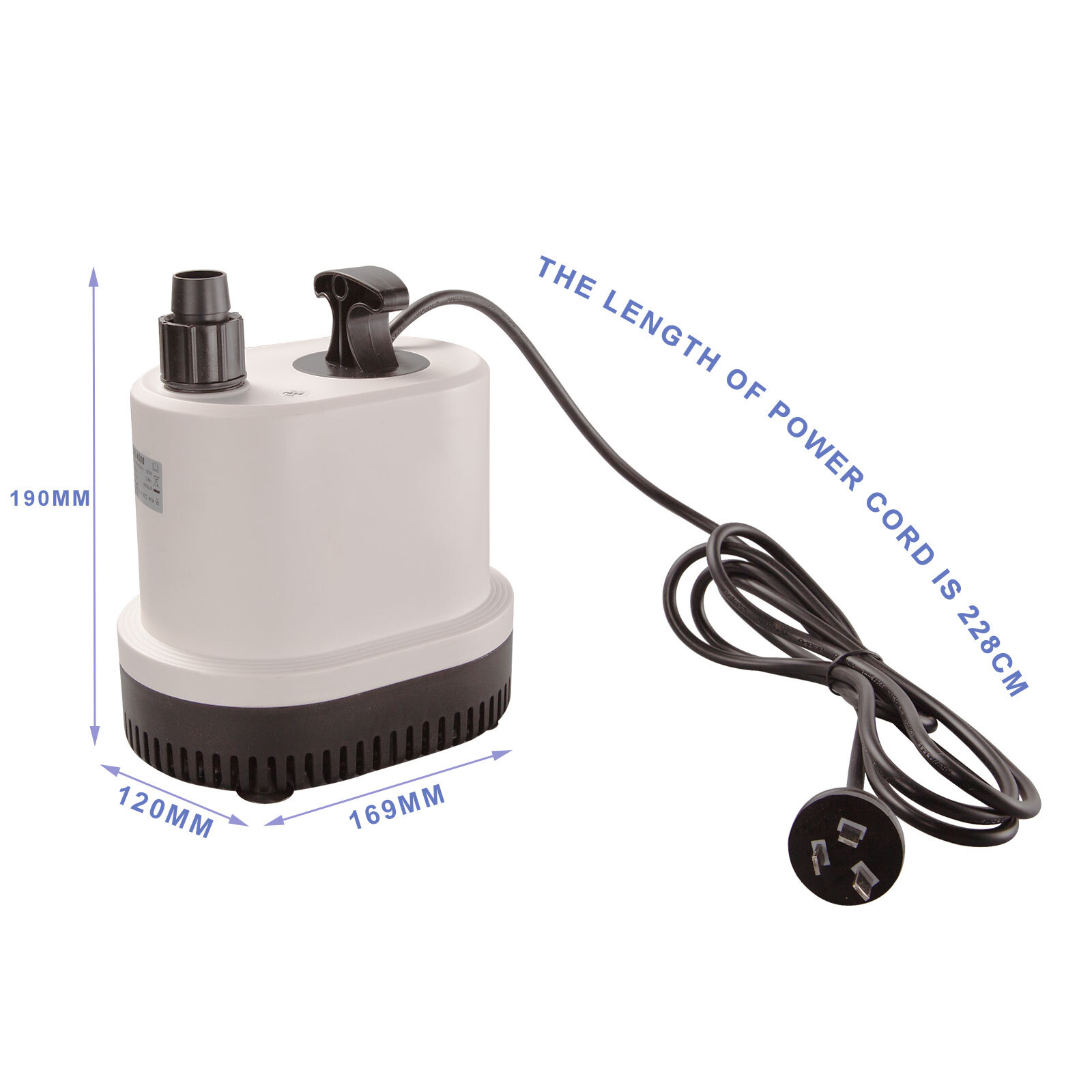 Suction Water Transfer Pump Submersible Pond Garden Pool Fountain ...
