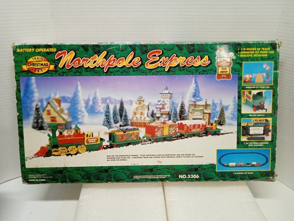Vintage 1994 Toy State Industrial North Pole Express Train Christmas ...