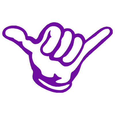 2 Pack - HANG LOOSE SHAKA V1 (5" PURPLE) Vinyl Decal Window Sticker | eBay