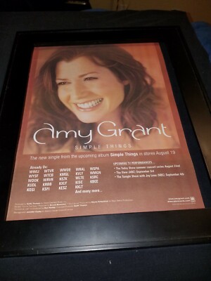 Amy Grant Simple Things Rare Original Radio Promo Poster Ad Framed! | eBay