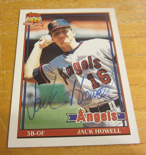 Jack Howell Autographed Signed 1991 Topps #57 Trading Card MLB ...