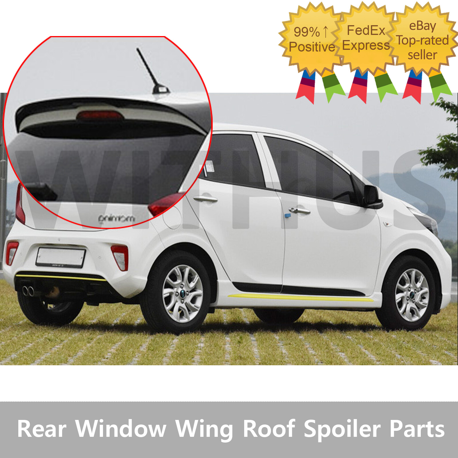 Rear Window Wing Roof Spoiler Parts Painted For KIA 18-20 Picanto ...