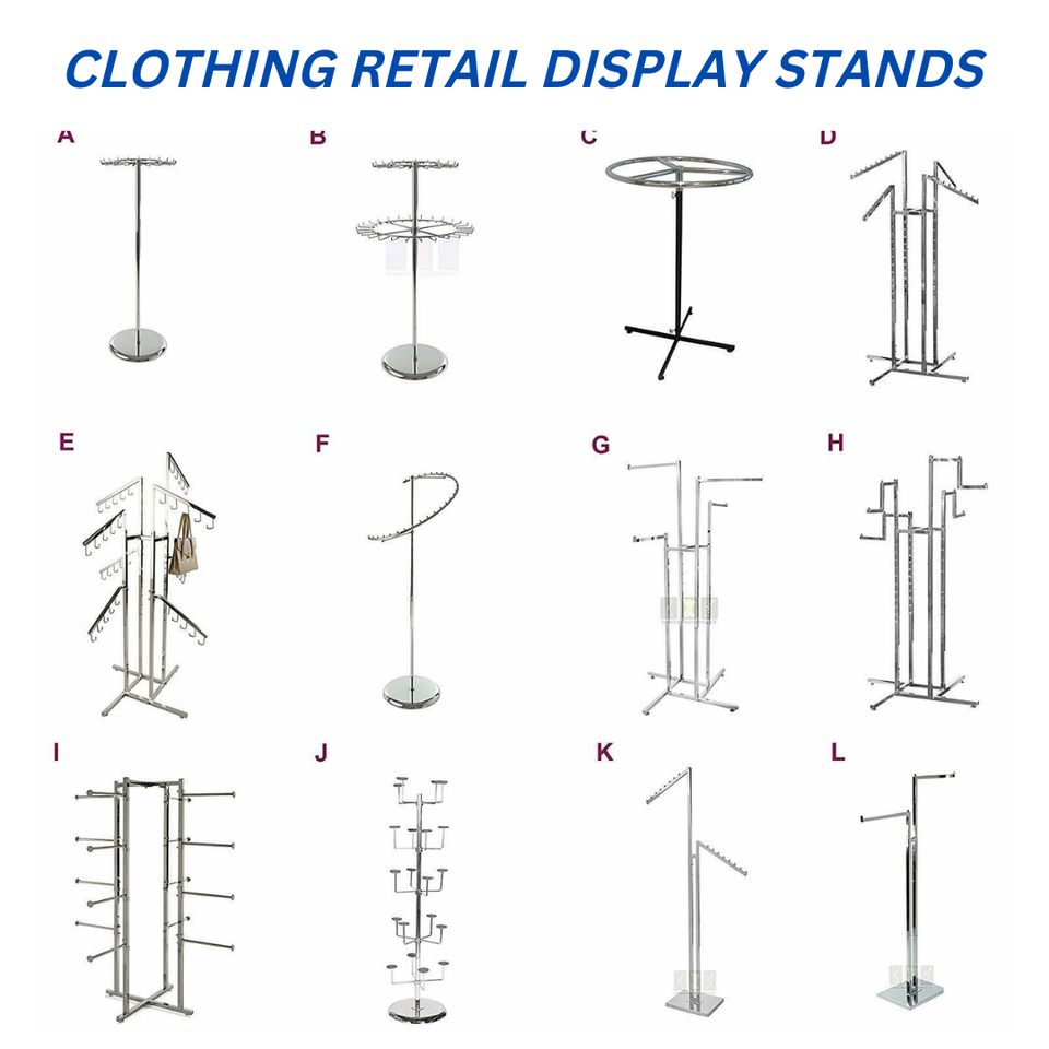 PROFESSIONAL HEAVY DUTY CLOTHING RETAIL DISPLAY STANDS GARMENT DRESS ...