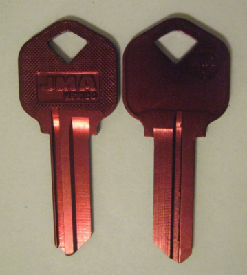 2 RED BLANK HOUSE KEYS FOR 5 PIN KWIKSET LOCK KW1 CAN BE PUNCHED TO ...