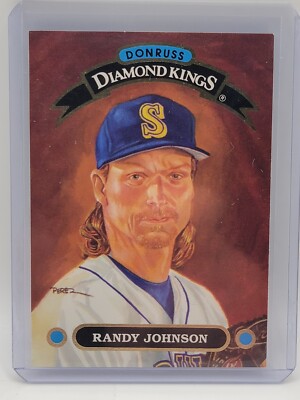 RANDY JOHNSON 1991 Donruss Diamond Kings card #DK-22 Seattle Mariners ...