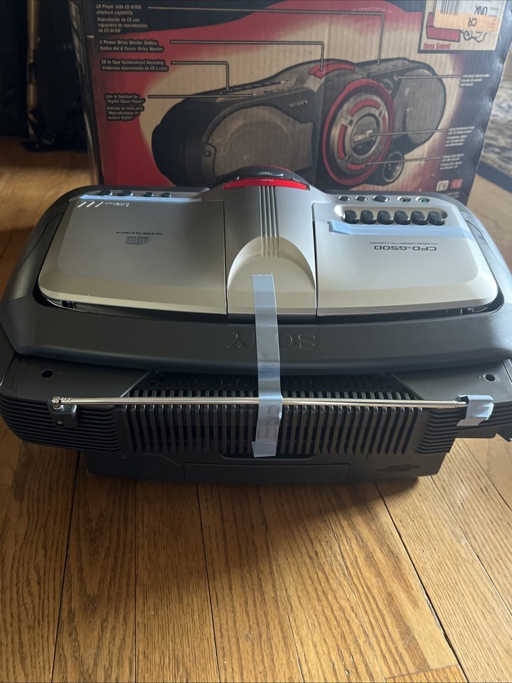 Sony CFD-G500 Boombox. New Old Stock!! Open Box. Mint!! LOOK!!! | eBay