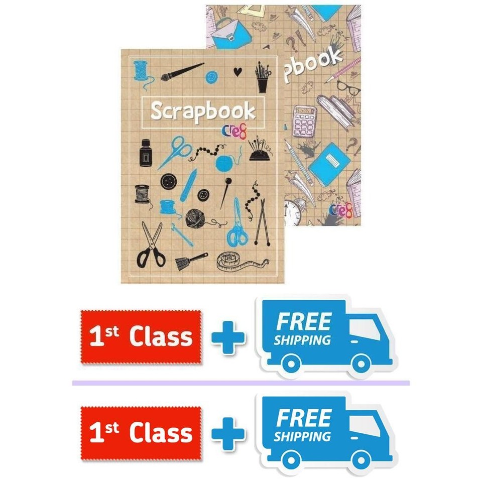 Scrap book A4 size Set of 2 scrap books scrapbook School Office ...