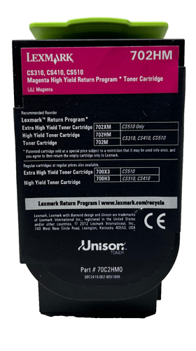 Lexmark 70C2HM0 702 Toner Original Magenta CS310n/CS410dn/CS510de [No ...