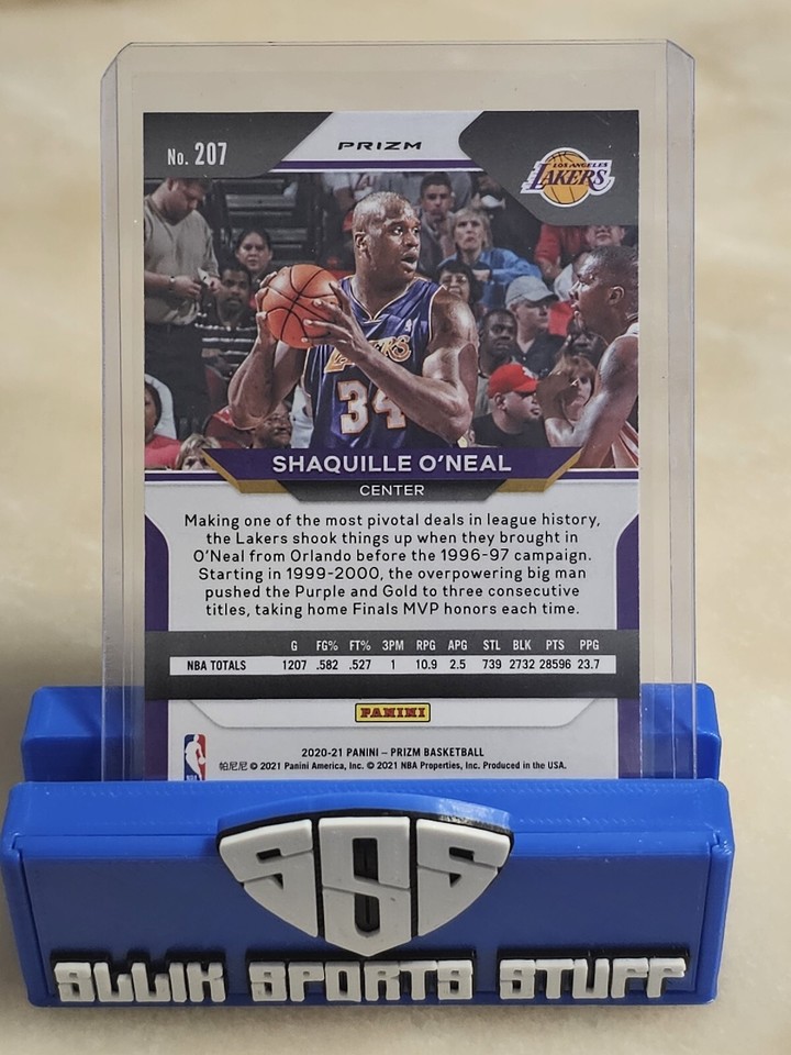SHAQUILLE ONEAL 2020-21 PANINI - PRIZM BASKETBALL RED WHITE & BLUE CARD ...