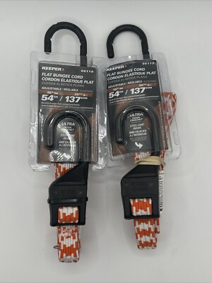 Keeper 06119 Adjustable Flat Bungee Cord Multicolor 2pk | eBay