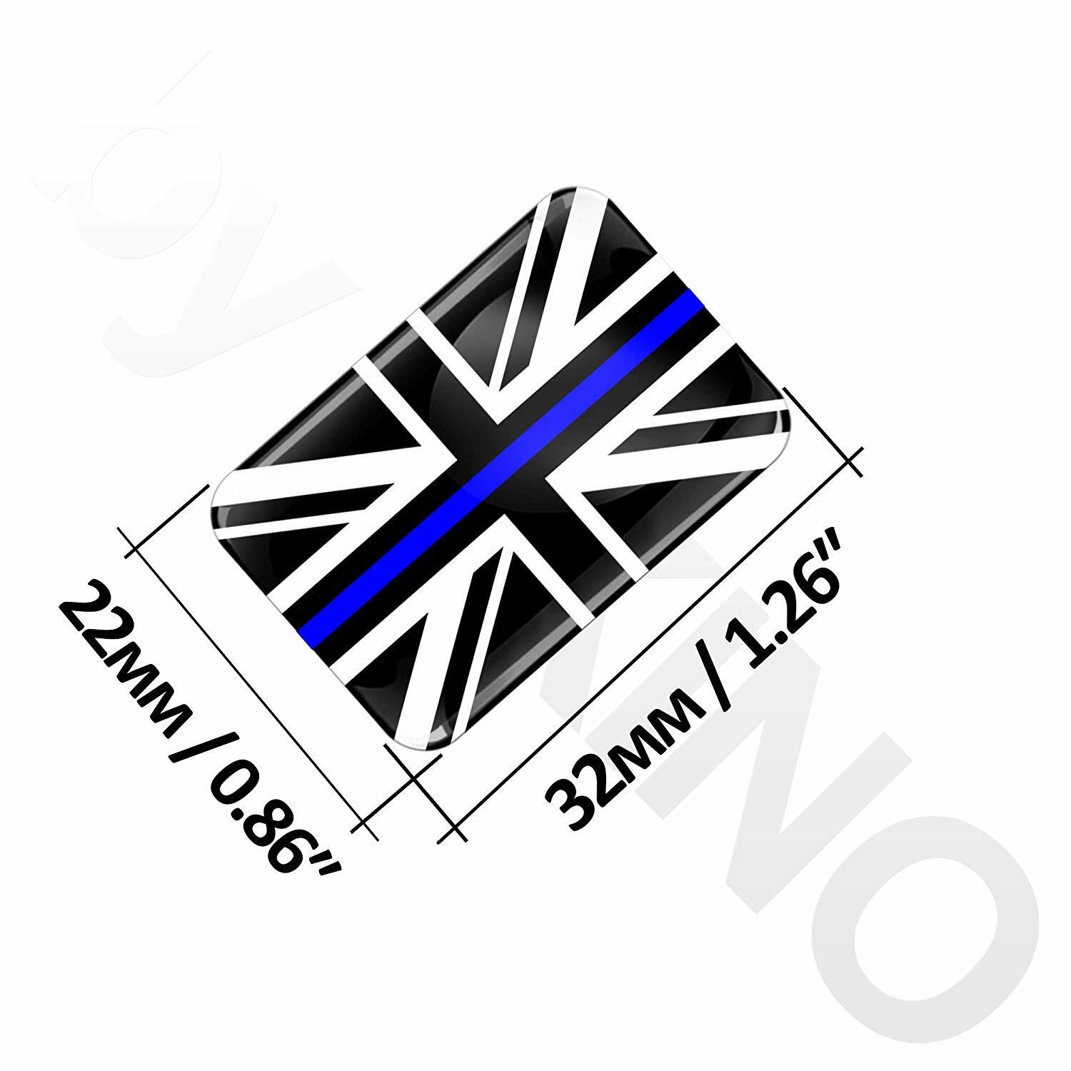 3D Gel United Kingdom UK Flag Blue Line British National Union Jack GB ...
