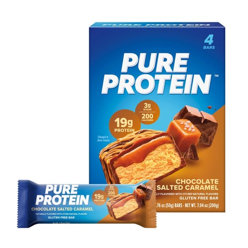 Pure Protein Bars, Chocolate Salted Caramel, 20g Protein, Gluten Free ...