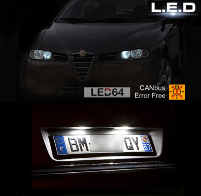 4 Lampadine A LED Bianco Luci Posizione E Illuminazione Targa per Alfa ...
