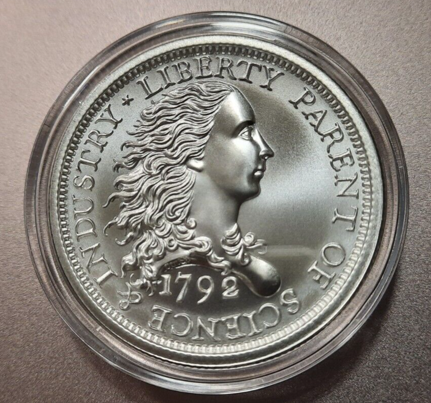 1792 BIRCH ONE CENT TRIBUTE – 2 OZ SILVER – LIBERTY PARENT OF SCIENCE ...