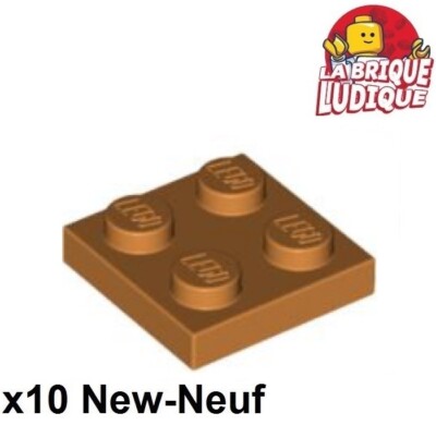 Lego 10x Plaque Plate 2x2 chair/medium nougat 3022 NEUF | eBay