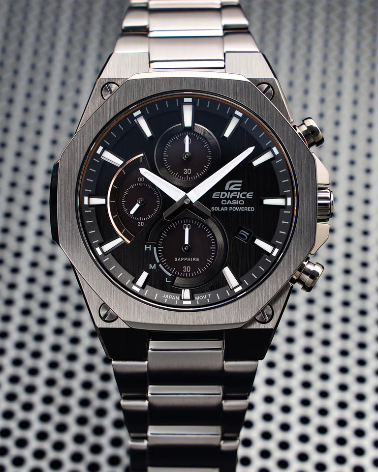 Casio Men's Edifice Slim Line Solar Power Date Watch 44mm EFS-S570DC ...