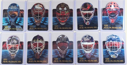 1996-97 Die-Cut Pinnacle Hockey Goalie Masks Complete Set of 10 Insert ...