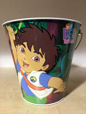 Nick JR DORA THE EXPLORER TIN PAIL BUCKET 7” TALL Diego Boots | eBay