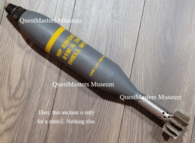 U.S. WWII 81mm and 3-inch M57 WP Smoke Mortar Shell, Stencil 173 | eBay