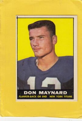 1961 Topps #150 Don Maynard New York Titans EX/NM RC # 24003 | eBay