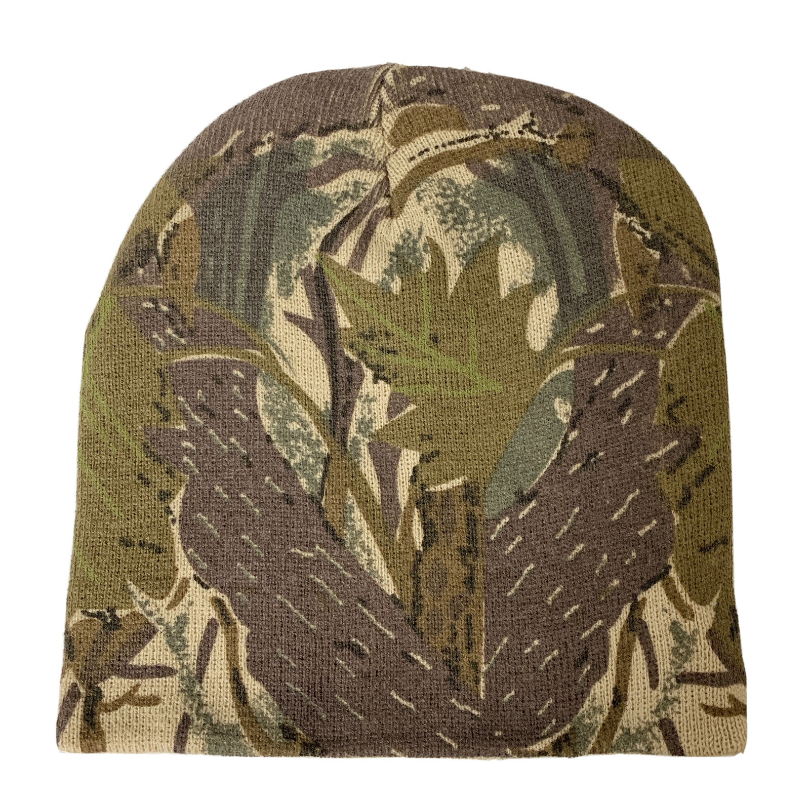 NEW LEAVES CAMO CAMOUFLAGE JACQUARD BEANIE SKI THICK KNIT WINTER WARM ...