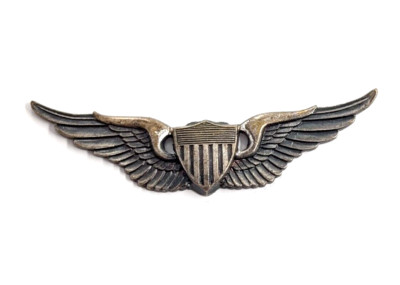 VTG US Army Aviator Pilot Wings Military Pin Badge Gemsco NY Militaria ...