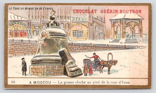 FRENCH Victorian Trade Card Guerin Boutron Chocolat Ivan Tower Bell at ...