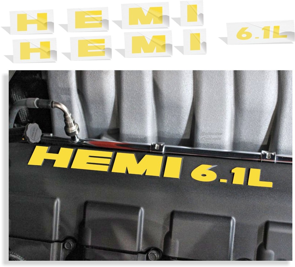 6.1L HEMI Engine Cover Decals for Charger and Challenger SRT8 | eBay