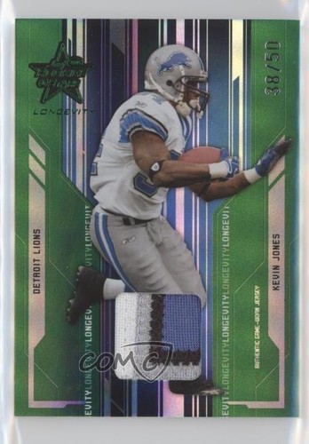 2005 Leaf Rookies & Stars Longevity - Emerald Materials #33 Kevin Jones ...