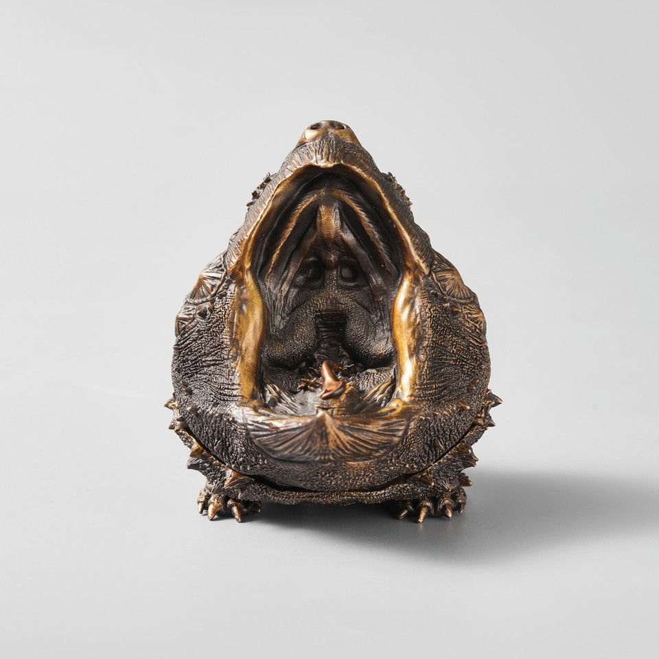 Realistic Alligator Snapping Turtle Statue, Snapping Turtle Bronze ...