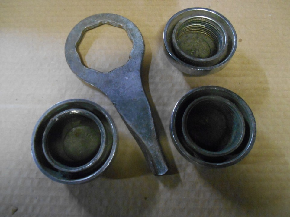 Triumph - Austin Healey wire wheel octagon knock off nuts and wrench | eBay