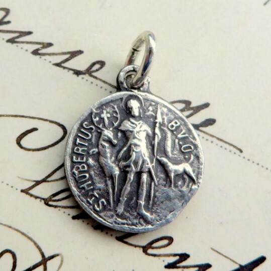St Hubert / St Roch Medal - Sterling Silver Antique Replica - Novo-Pak ... St Hubert / St Roch Medal - Sterling Silver Antique Replica - Novo-Pak ...