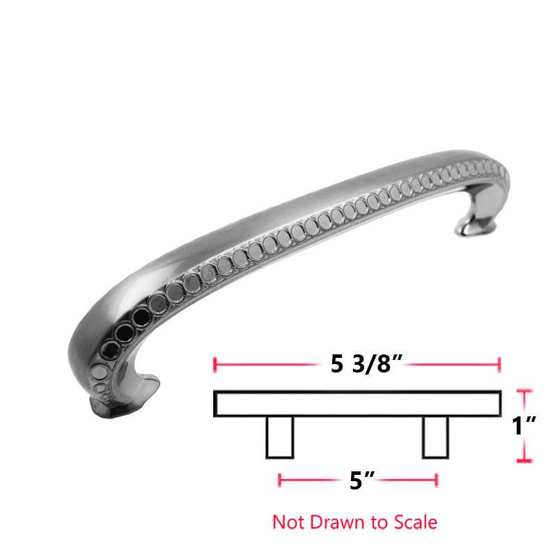 Traditional Brushed Nickel Kitchen Hardware Cabinet Drawer Door Pull ...