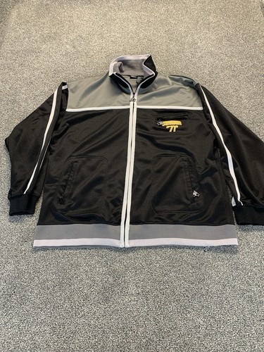 Vintage Starter '77 Jacket Mens Large Gray Black Track Suit Full Zip ...