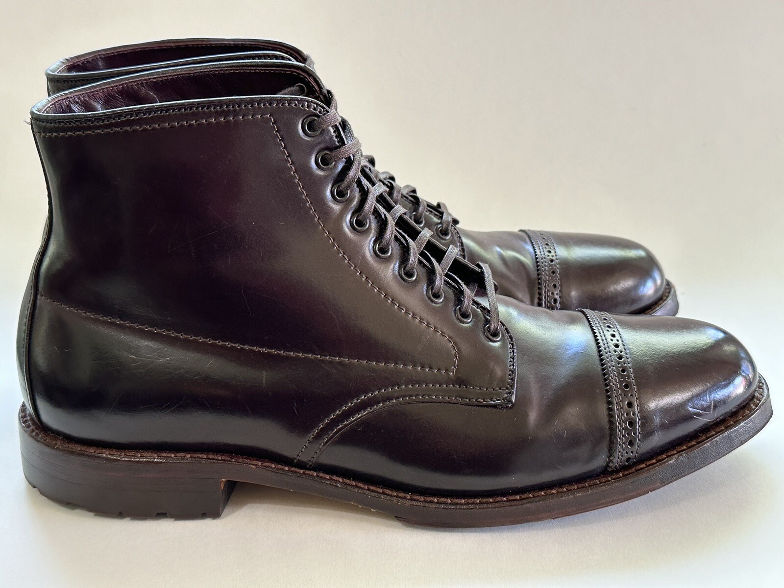Alden D6804C Color 8 Shell Cordovan Perforated Cap Toe Boot | Alden ...