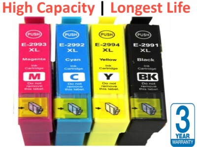 4x New 29 XL 29XL Ink Cartridge for Epson XP-235 XP-432 XP-245 XP-442 ...
