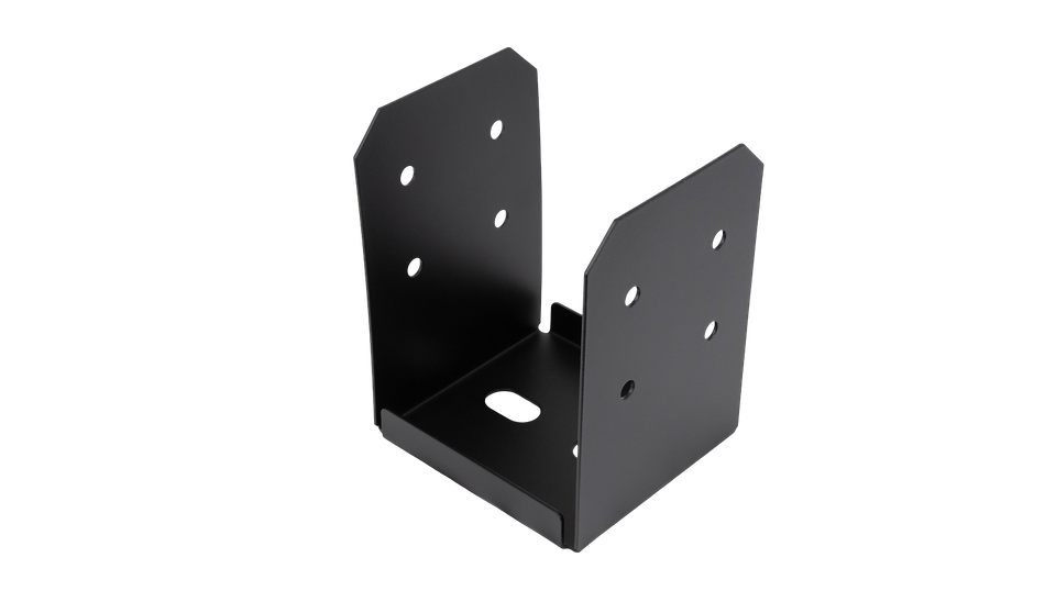 8x8 Post Base Bracket for Pergola Black Powder Coated Steel w/ 1 ...