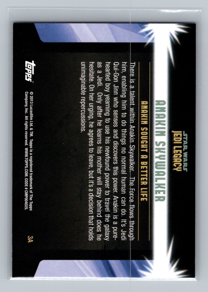 2013 Star Wars Jedi Legacy - Tatooine #3A - Anakin Skywalker | eBay