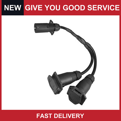 Universal 7 Way Y Splitter Trailer Adapter Harness for Pulling Slide ...