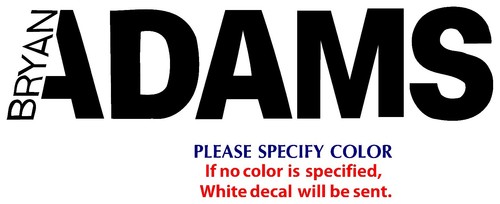 BRYAN ADAMS Metal Music Rock Band Funny Vinyl Sticker Decal Car Window ...