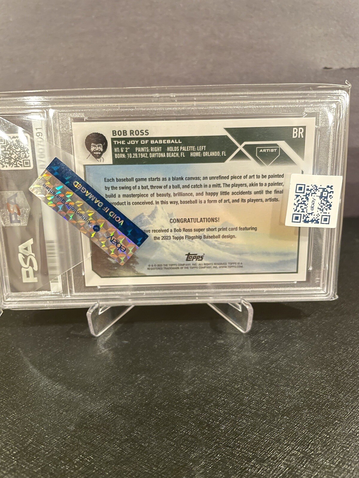 2023 Topps X Bob Ross The Joy of Baseball Bob Ross Flagship SSP PSA GEM ...