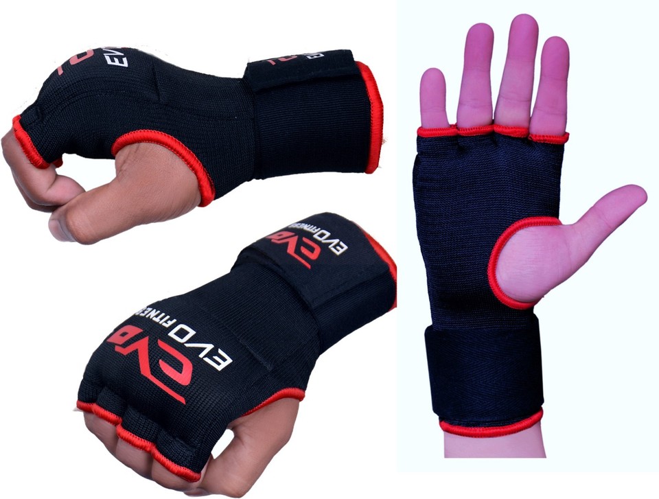 EVO Boxing Inner Gel Gloves Quick Hand wraps Punch Bag Training MMA ...