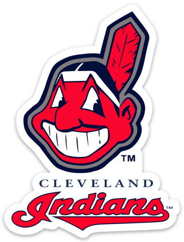 Cleveland Indians Chief Wahoo Logo Type MLB Cleveland Indians Die-cut ...