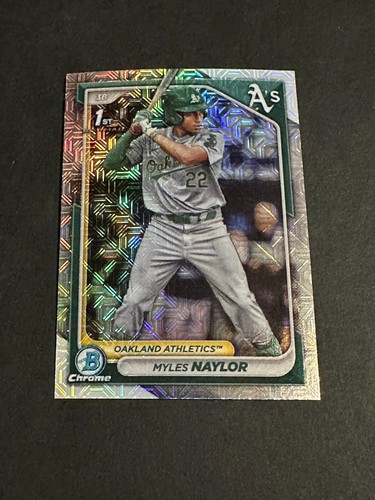 2024 Bowman Chrome Myles Naylor Mega Box Mojo #BCP-136 - ATHLETICS ...