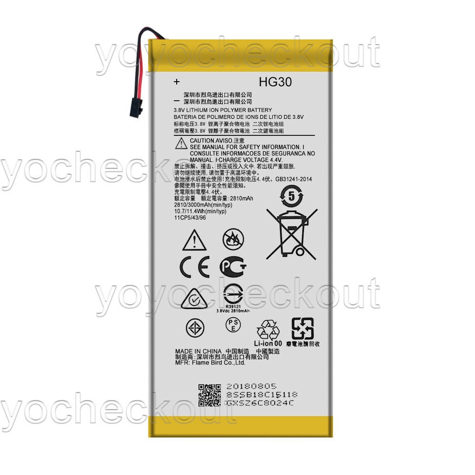 For Motorola Moto G6 XT1925-6 Replacement Battery HG30 With Tool Kit ...